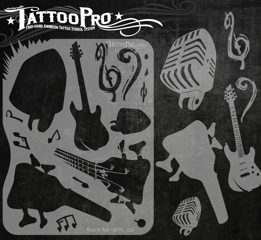 ROCK AND ROLL – Tattoo Pro Stencils